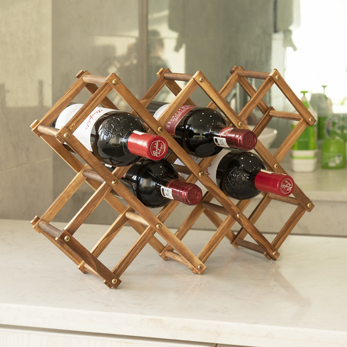 Wooden Wine Rack/Creative Home Grape Wine Holder Shelf Countertop ...