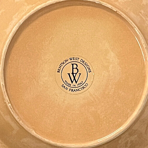 BENTSON-WEST DESIGNS SOUP BOWL (A) • MADE IN ITALY • 9” HAND PAINTED ...
