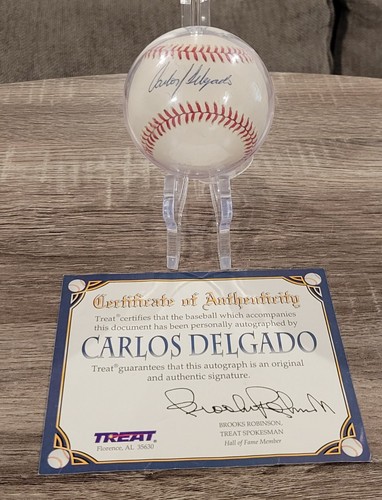 Carlos Delgado New York Mets Signed Rawlings Baseball MLB COA | eBay