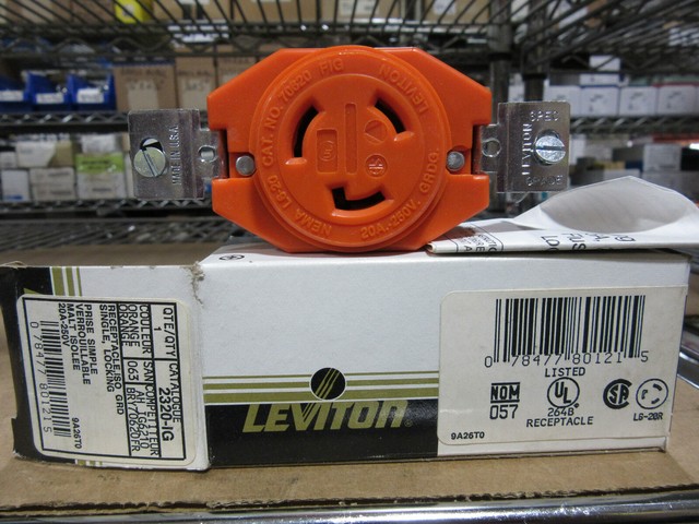Leviton L6-20 ISO GND Locking Receptacle 20a 250v for sale online | eBay
