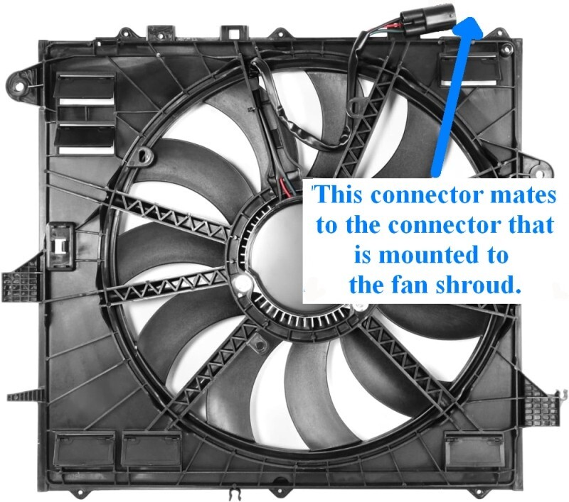 fits Hellcat Charger Challenger Radiator Cooling Fan Connector Plug ...