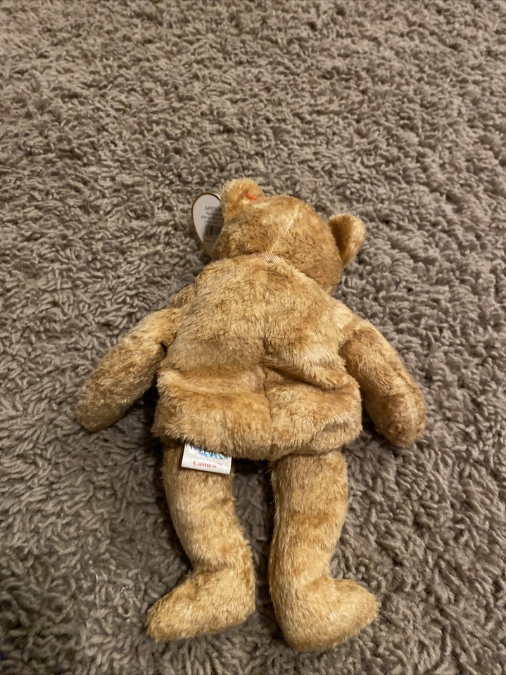 Ty Beanie Baby Cashew Plush Teddy Bear 8in Stuffed Animal Retired with ...