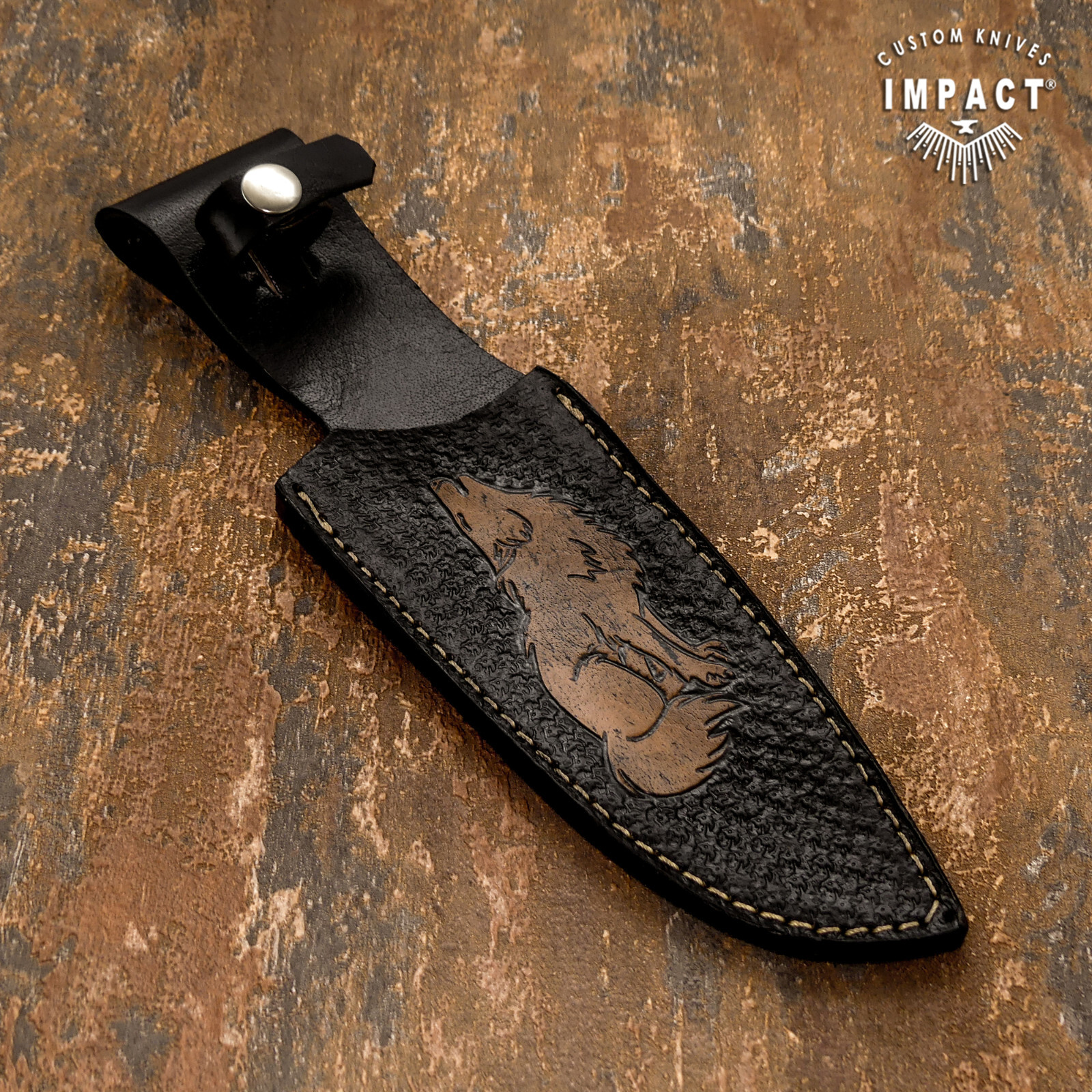 IMPACT CUTLERY RARE CUSTOM FULL TANG SAW TOOTH BLADE BUSHCRAFT SKINNING ...