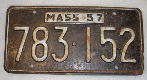 1957 - Antique Mass. License Plate, Auto Tag | eBay