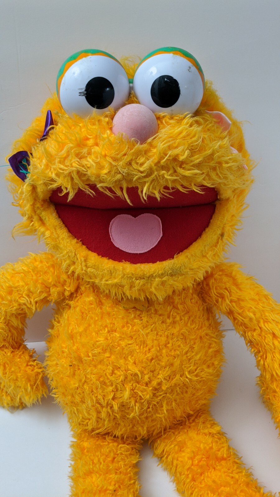 RARE Jumbo Sesame Place Street Zoe Plush 27" Muppet Orange Stuffed Toy ...