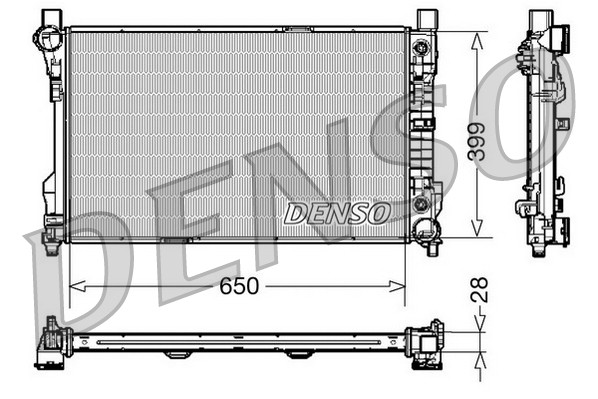 Radiator fits MERCEDES SLK350 R171 3.5 04 to 11 Denso 2035000303 ...