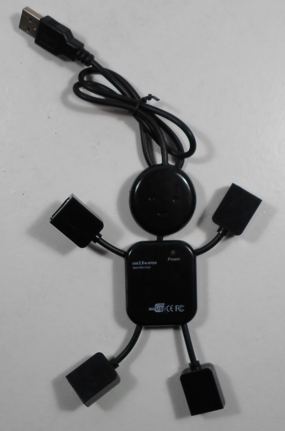 ITP PRODUCTS BLACK USB HUB - MAN FIGURE - HUBMAN EXPANDS TO 4 USB 2.0 ...