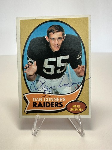 1970 Topps Dan Conners Signed RC Rookie Card Auto Autograph NFL Oakland ...