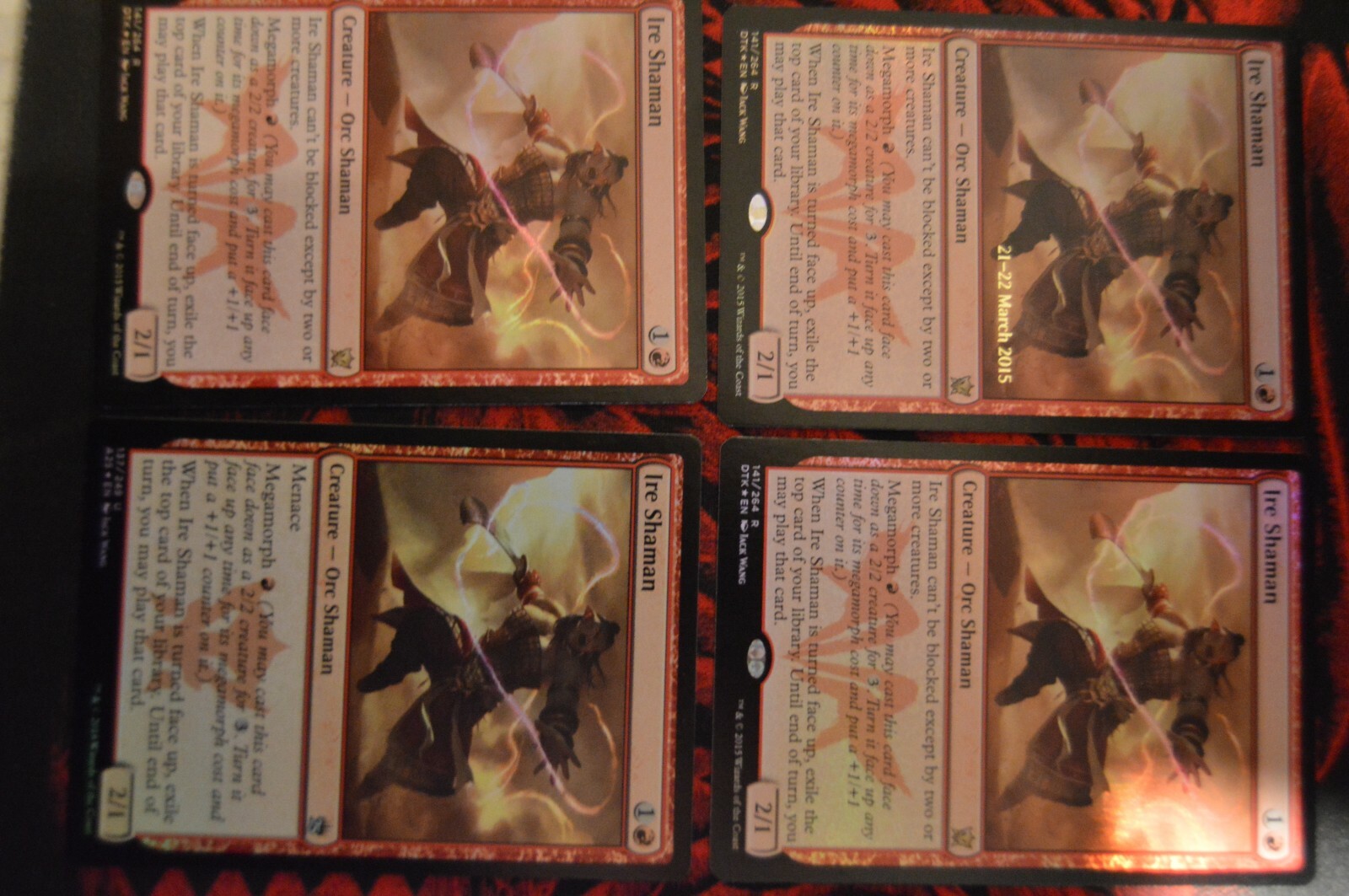 4 X FOIL IRE SHAMAN MASTERS 25 DRAGONS OF TARKIR MIXED MTG MAGIC THE ...