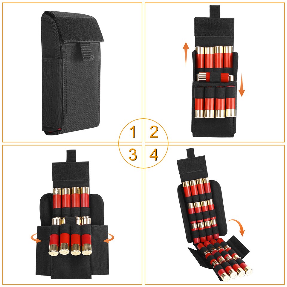 Tactical 25 Round Shell Holder 12/20Ga Molle Waist Bag Shotgun Bullet ...