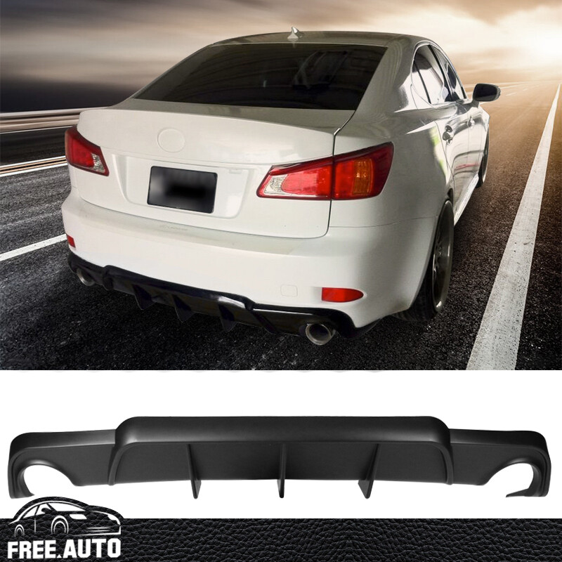 Fits 06-13 Lexus IS250 IS350 DMR Style Rear Bumper Lip Diffuser Black ...