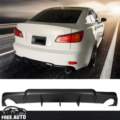 Fits 06-13 Lexus IS250 IS350 DMR Style Rear Bumper Lip Diffuser Black ...