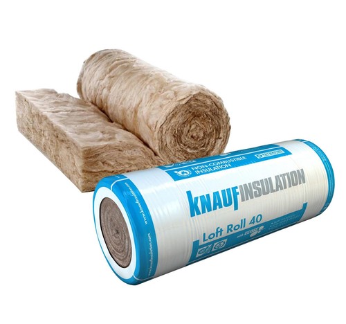 Knauf Loft Insulation Roll, floor and roof lagging, 100mm thick base ...