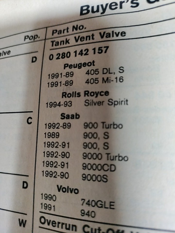 Vapor Canister Purge Valve Bosch 0280142353 | eBay