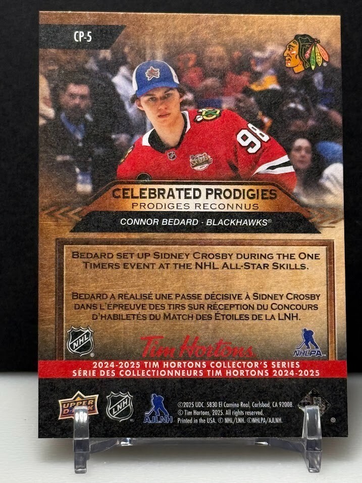 2024-25 Tim Hortons Retrospective Rookies Connor Bedard Celebrated ...