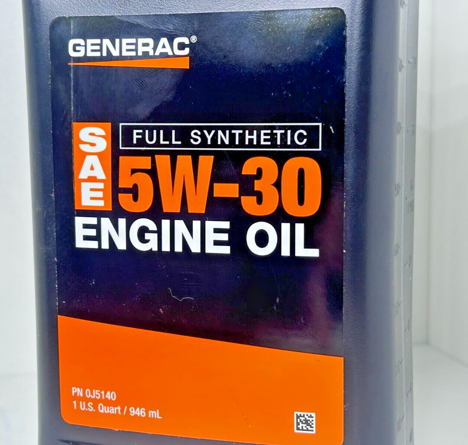 GENERAC GENUINE 0J5140 ENGINE OIL SAE 5W-30 - 1 QUART (946 ml) BOTTLE ...