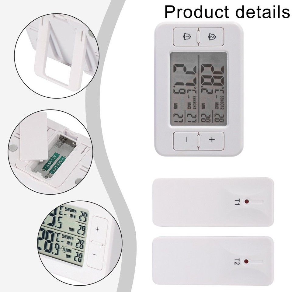 Custom Alarm Feature on Wireless Indoor Outdoor Digital Thermometer ...