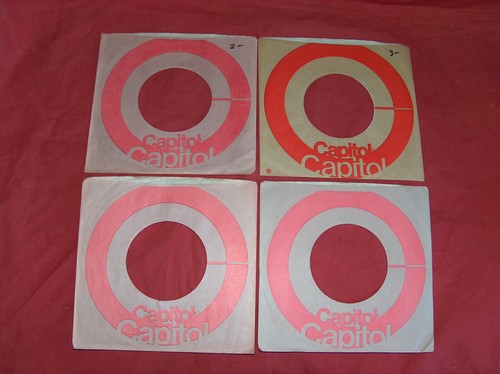 (4) Vintage Capitol Records Target 45 RPM Vinyl Wax Record Sleeves Only ...