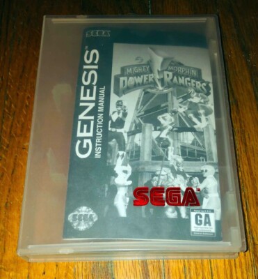 Sega Genesis Mighty Morphin Power Rangers Cartage Game Instruction ...