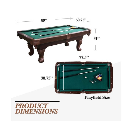 Barrington Billiards 7.5' Springdale Drop Pocket Table with Pool Ball ...