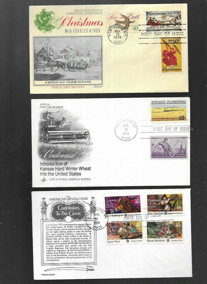US FDC FIRST DAY COVERS COLLECTION WITH COMBO 1974 1975 LOT OF 23 | eBay
