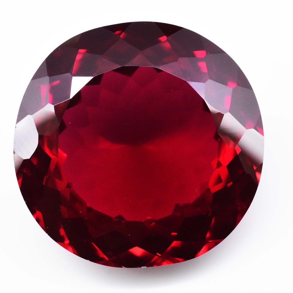 Exquisite 48.70 Ct Natural Mogok Red Ruby Round Cut Certified Loose ...