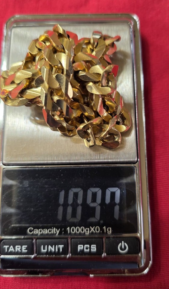 14K HEAVY SOLID ITALY YELLOW GOLD LINK CHAIN NECKLACE 22" 109.4gm | eBay
