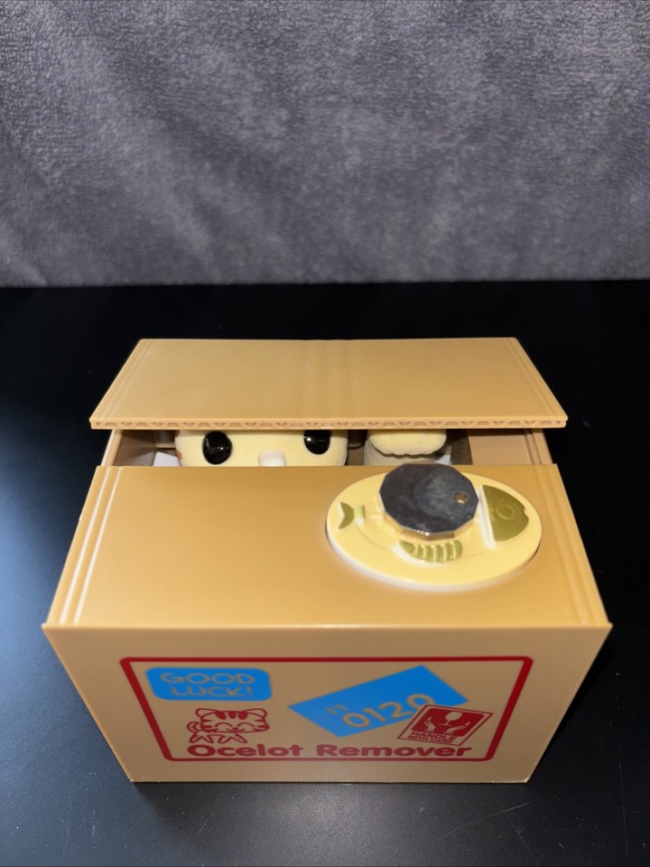 Vintage Ocelot Remover Cat Coin Money Box | eBay UK