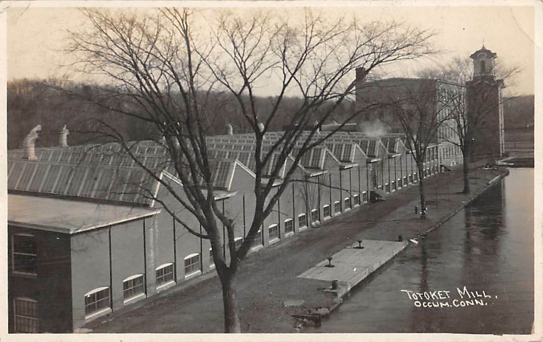 OCCUM, NORWICH, CT, TOTOKET CLOTHING FACTORY OVERVIEW, REAL PHOTO PC ...