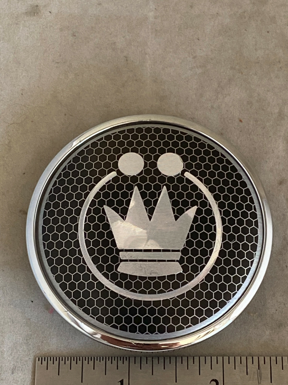 KONIG Black Chrome Crown Custom Wheel Rim Hub Hubcap Cover Center Cap C ...