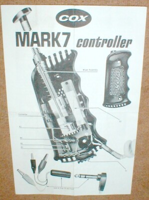 Cox Mark 7 Controller Slot Car Racing Assembly Instruction Sheet Only ...