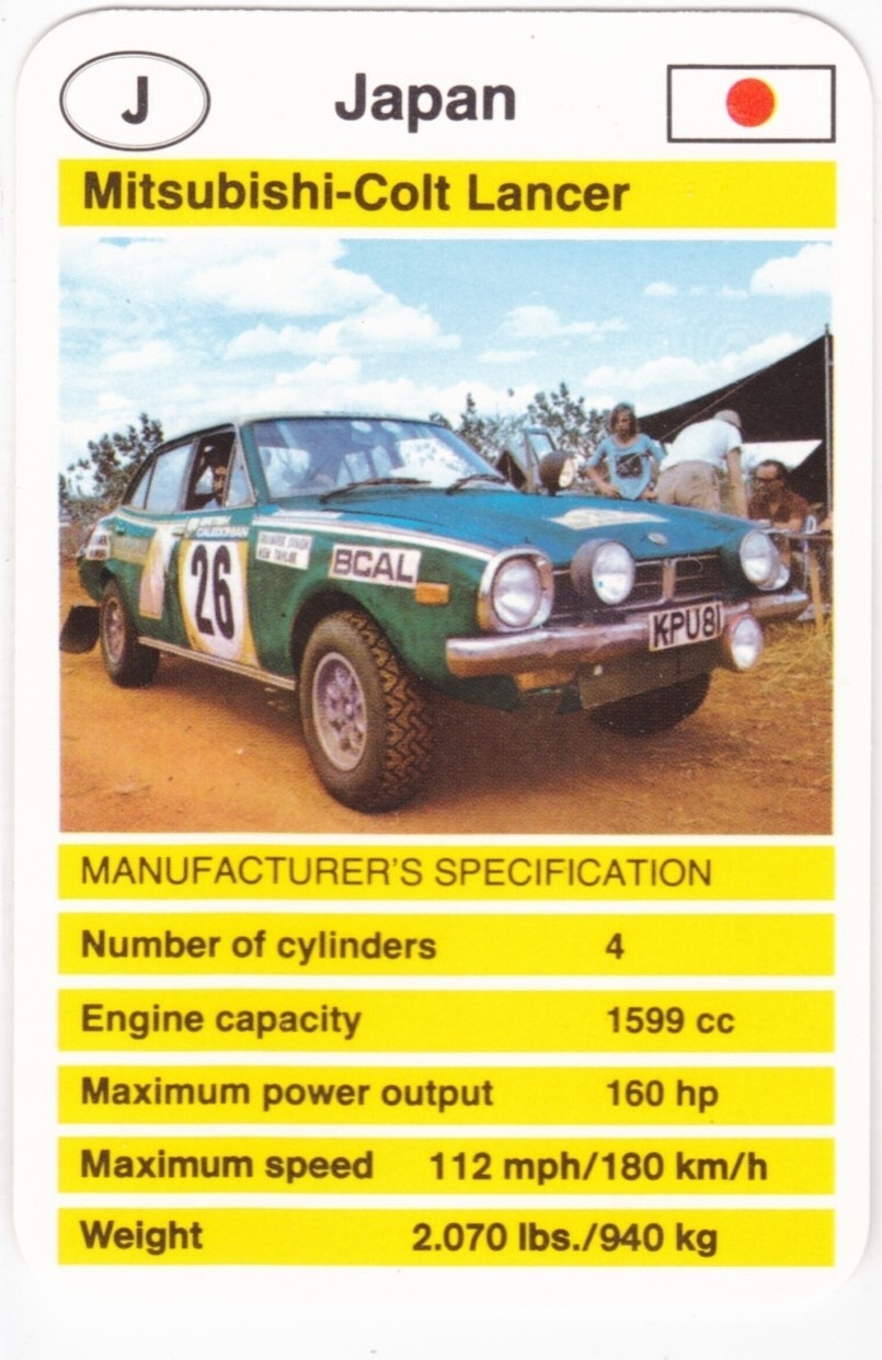 Vintage 1970's Mitsubishi Colt Lancer A70 (1st Gen) Rally Car Playing ...