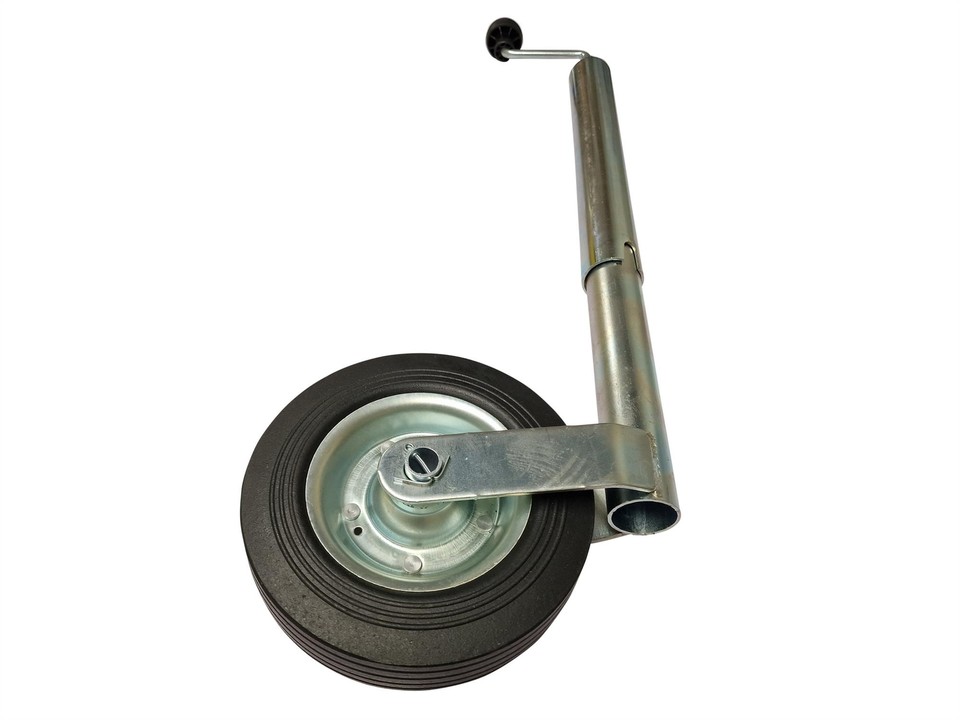 Heavy Duty Jockey Wheel 48MM (Metal Rim Wind Up Handle Caravan Trailer ...