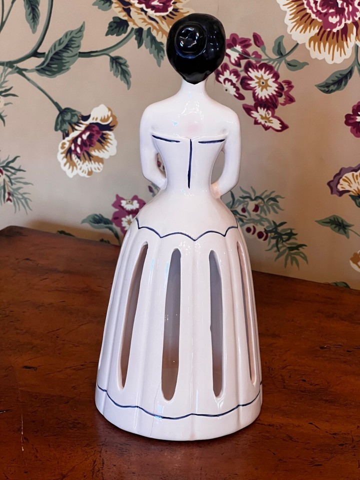 RARE Vintage Lillian Vernon Soft Pink Ceramic Tall Napkin Lady MINT! | eBay