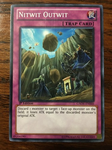 Nitwit Outwit GAOV-EN066 YuGiOh! TRAP Galactic Overlord 1st Edition ...