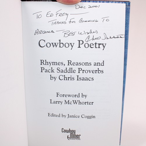 SIGNED COWBOY POETRY By CHRIS ISAACS RHYME REASON PACK SADDLE PROVERB ...