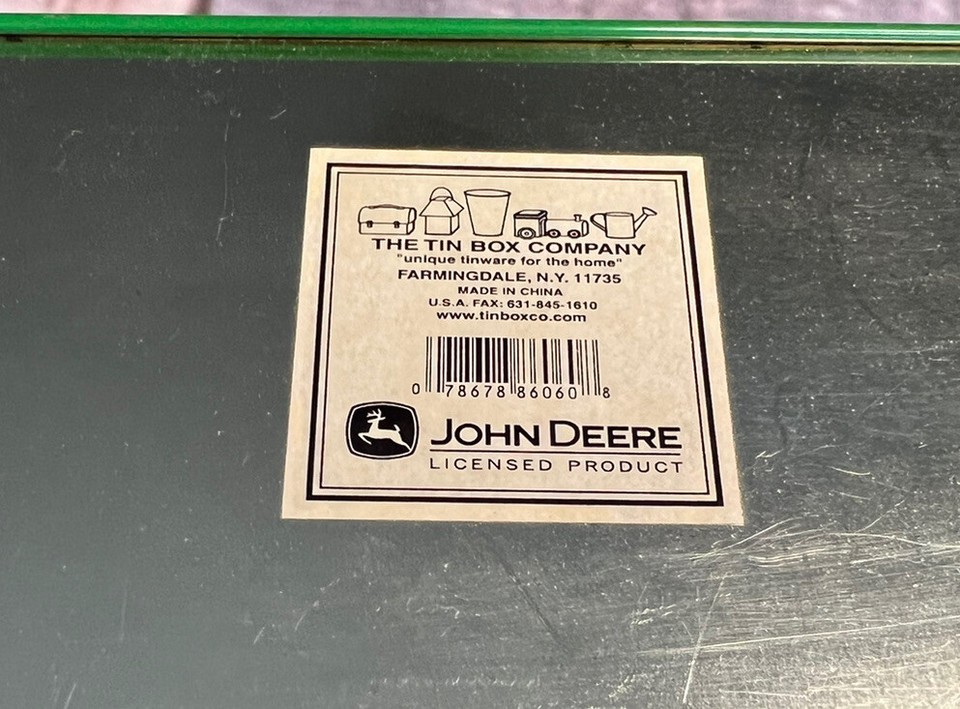 John Deere Tin Box Company - Tin Box With Handle | eBay