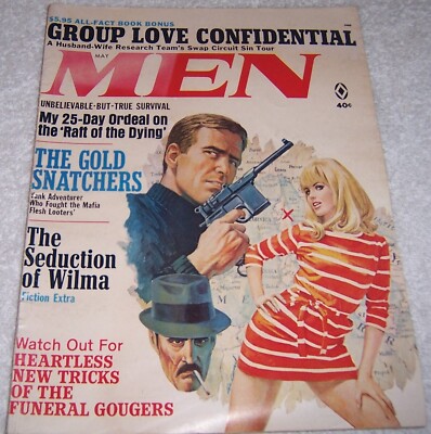 Men Magazine May 1968 Gold Snatchers Wilma | eBay