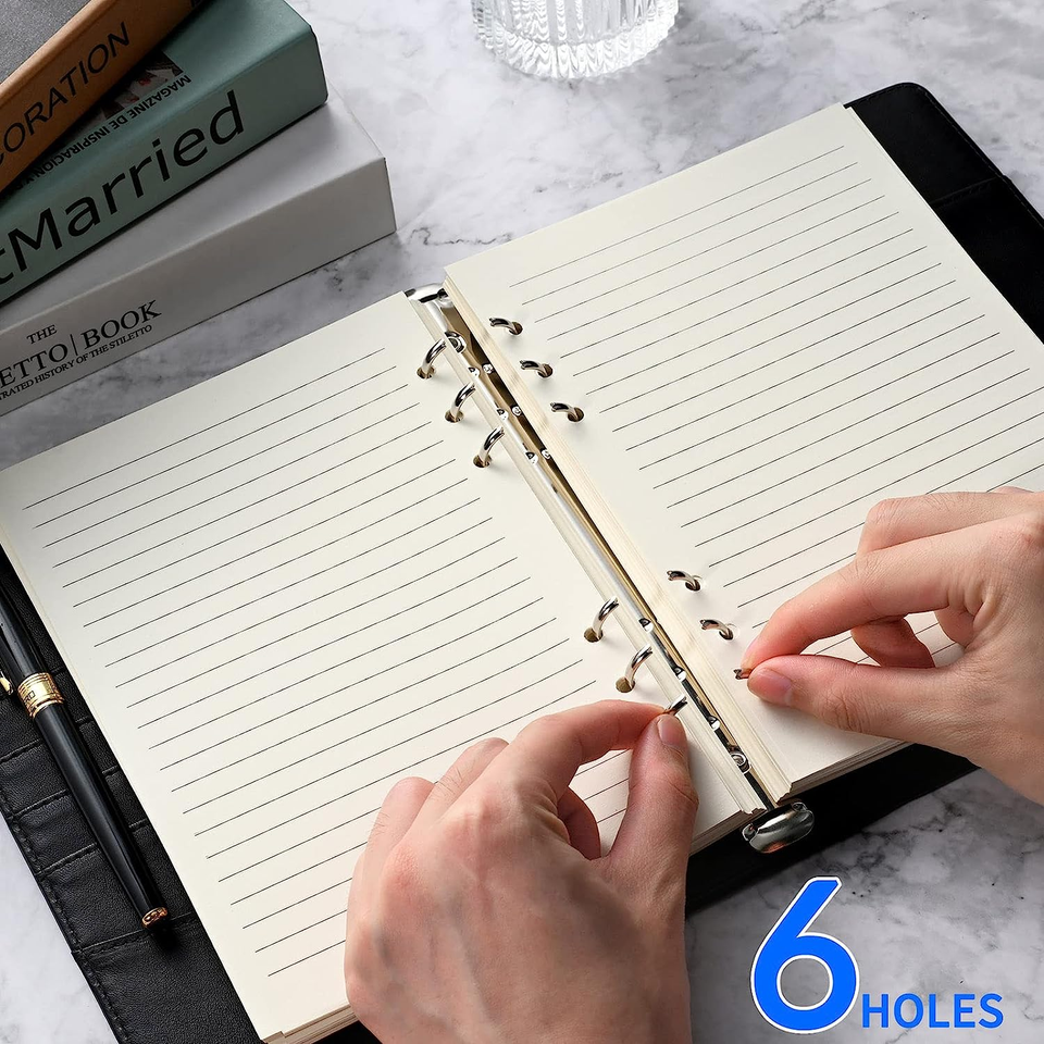 A5 Refillable Paper A5 Line Refill Paper A5 Binder Refills for 6-Ring ...