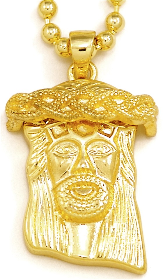 Jesus Necklace New Crowned Mini Pendant 27 Inch 3mm Ball Style Chain | eBay