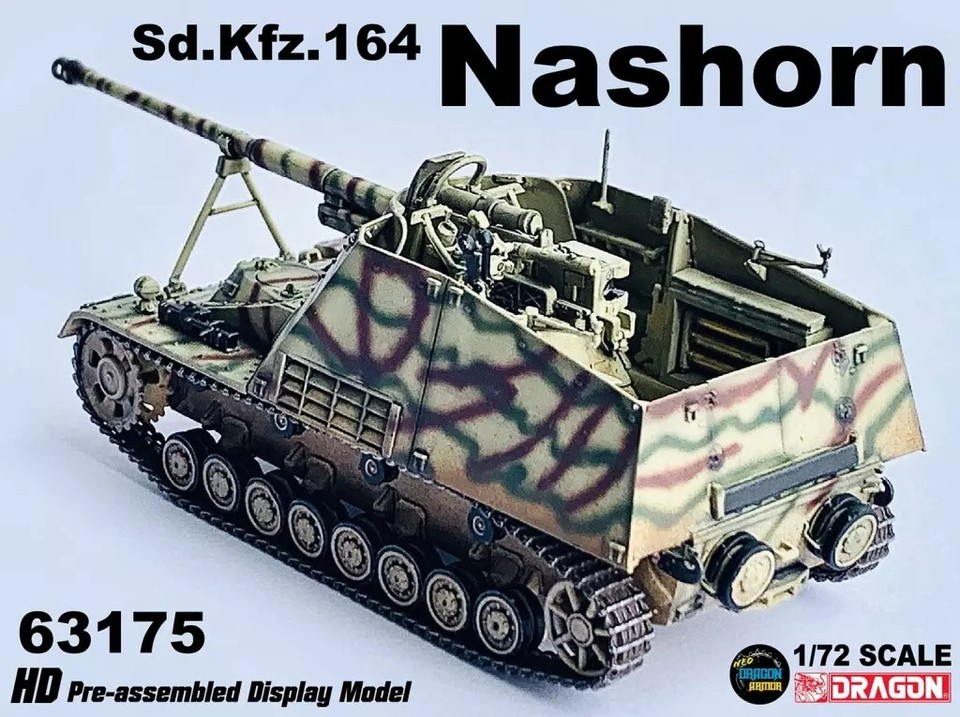 1/72 SdKfz 164 Nashorn Stripe Camo German Tank Destroyer DRR63175 | eBay