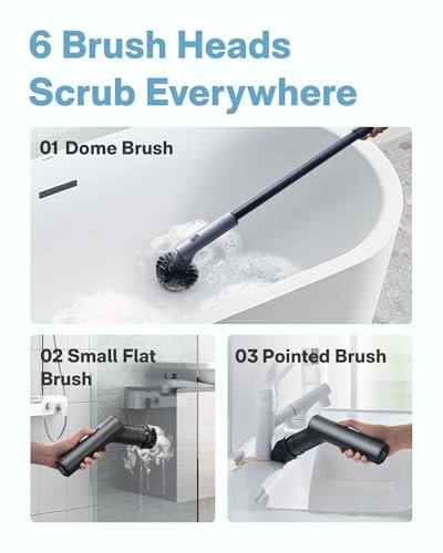 Electric Spin Scrubber, IPX7 Full Body Waterproof Bathroom Shower ...