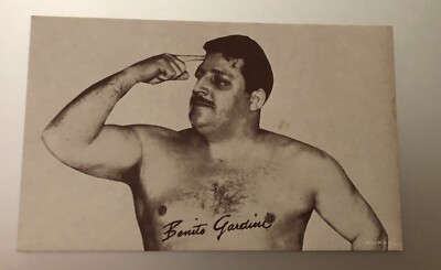 1950's ARCADE / EXHIBIT CARD: Benito Gardini Professional Wrestler | eBay
