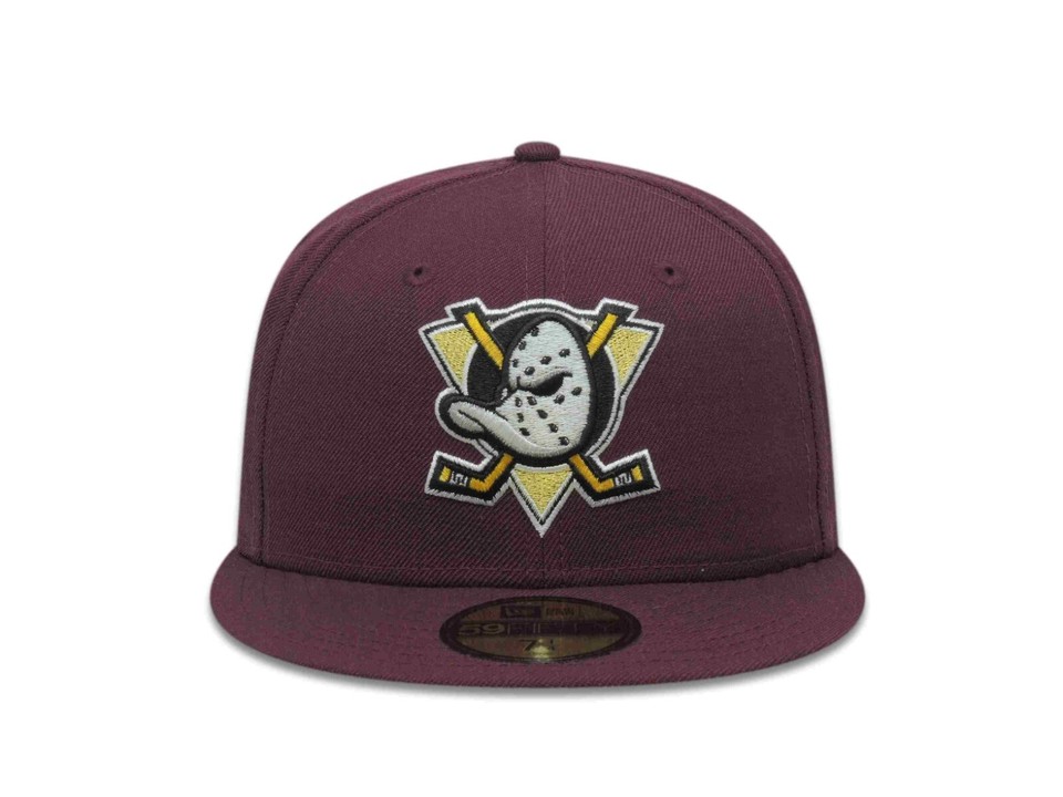 Authentic New Era Anaheim Mighty Ducks Throwback Duck Maroon 59Fifty ...