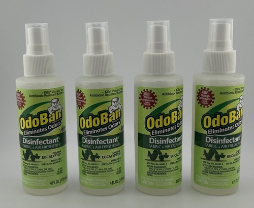 OdoBan Disinfectant Spray & Air Freshener - Eucalyptus - 4 Oz Each (4 ...