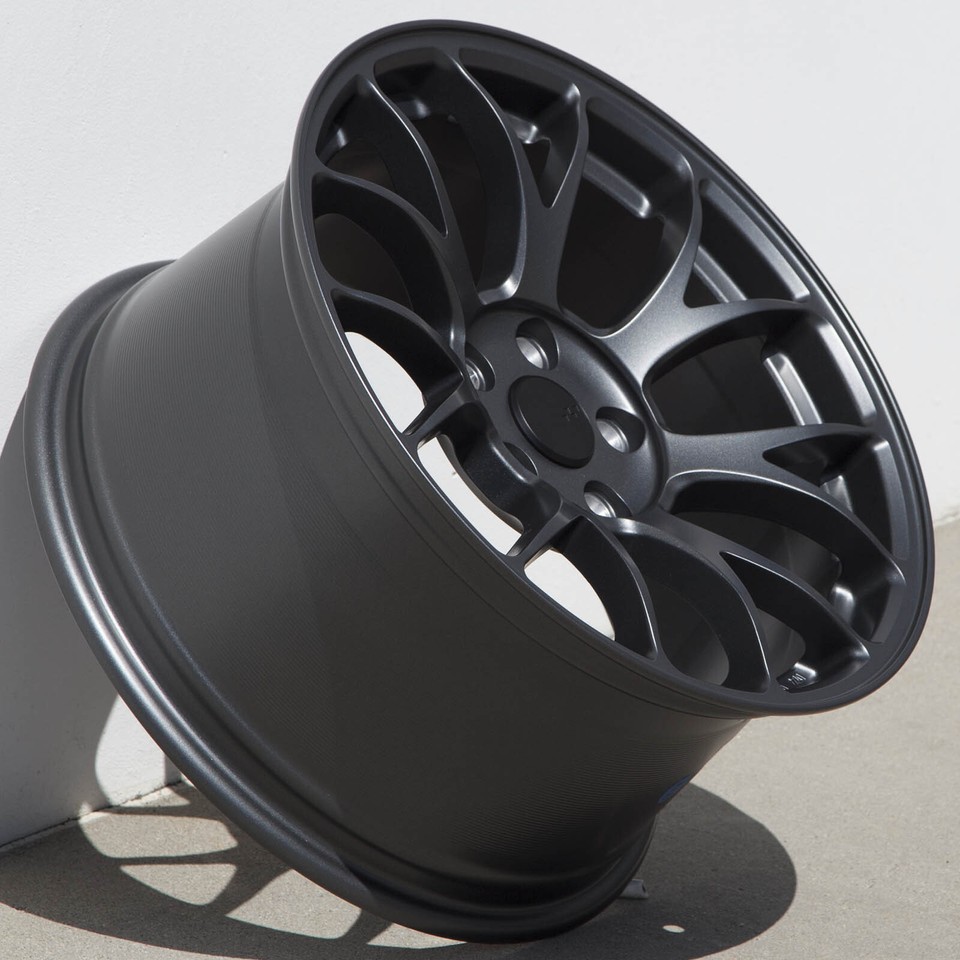 4 CIRCUIT CSF2 17x9 5x114.3 +35 MATTE FLAT GUNMETAL SPUN FORGED WHEELS ...