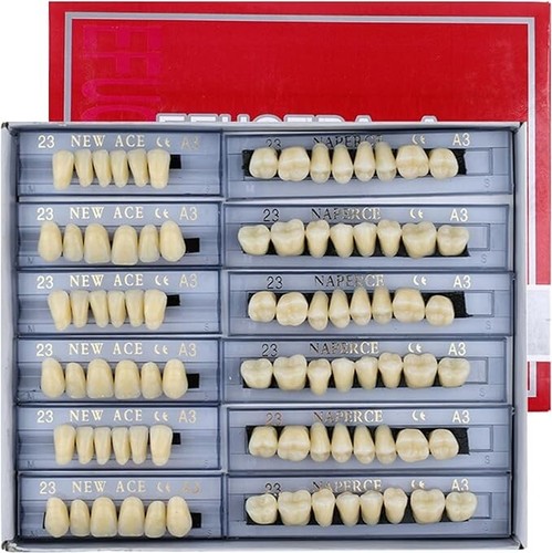 Dental Complete Acrylic Denture Tooth Kit - DIY Replacement Set | eBay