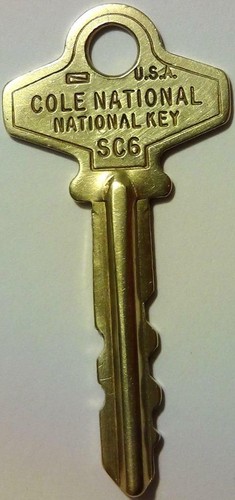 Antique Brass Cole National Key SC6 ~ Made in U.S.A. | eBay