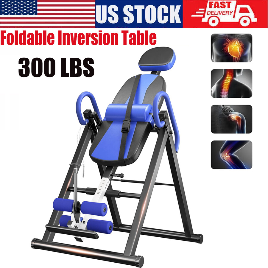 Foldable Inversion Table for Back Pain Relief Heavy Duty Back Stretcher ...