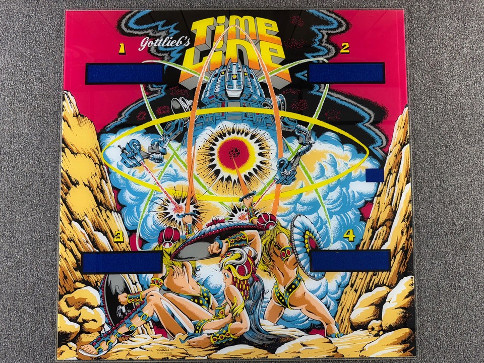 Gottlieb Time Line Pinball Machine Game Backglass ORIGINAL NOS | eBay